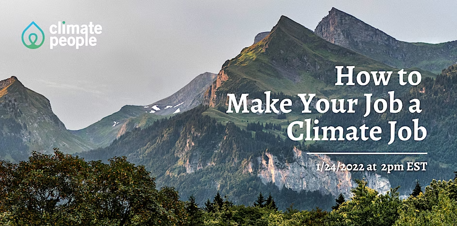 How to Make Your Job a Climate Job