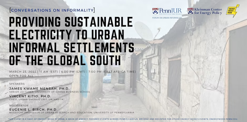 Providing Sustainable Electricity to Urban Informal Settlements