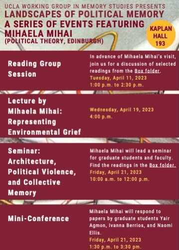 Seminar: Architecture, Political Violence and Collective Memory