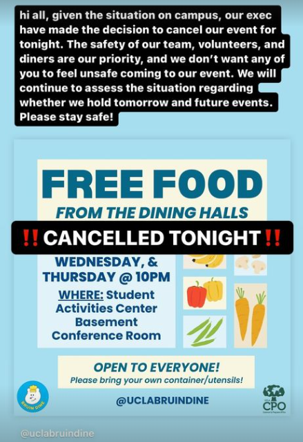 Free Food from the UCLA Dining Halls