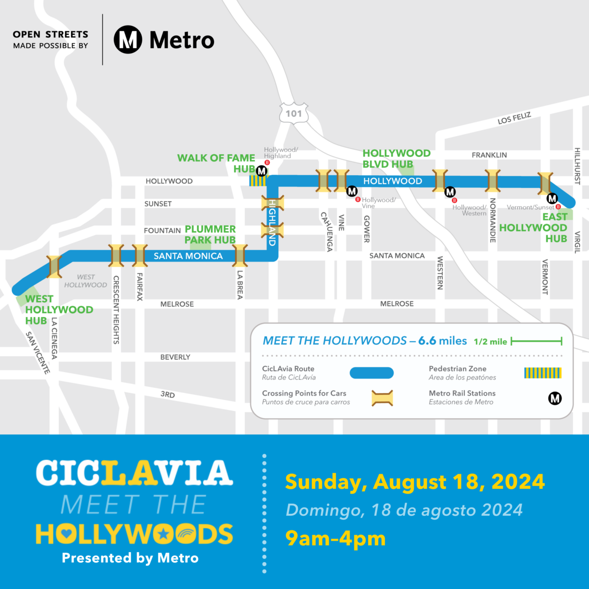 CicLAvia—Meet the Hollywoods presented by Metro